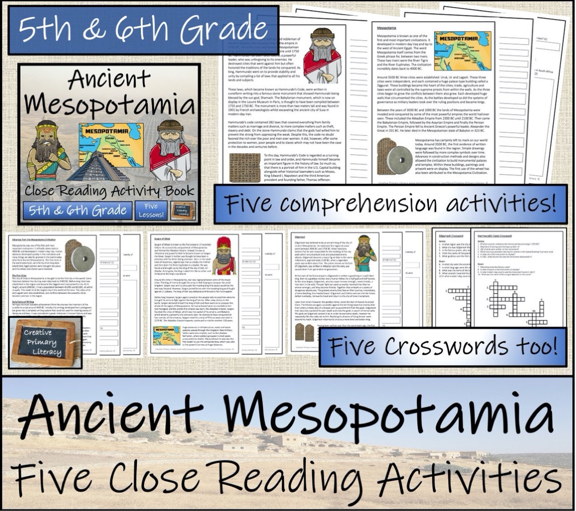 Ancient History Close Reading Book Bundle | 5th Grade & 6th Grade - Etsy