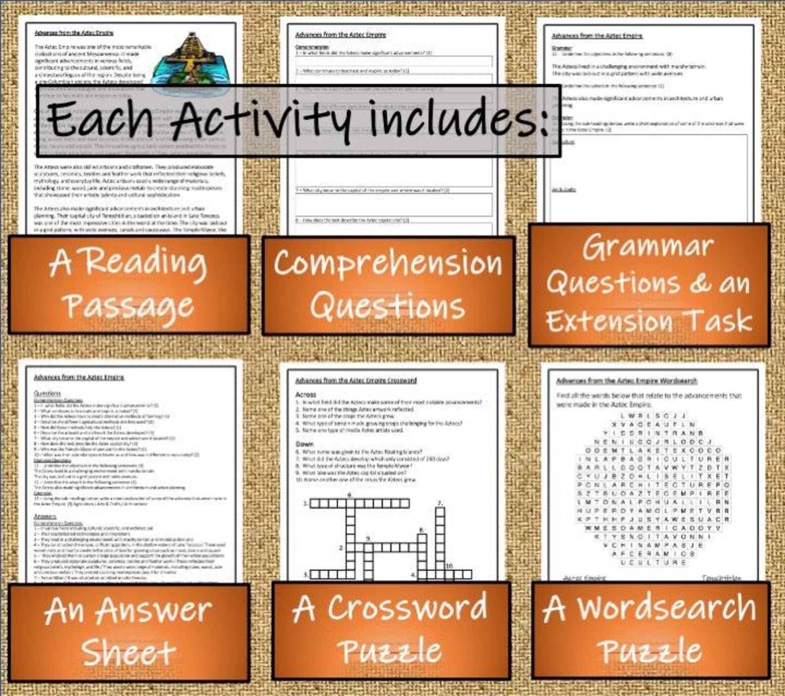 Aztec Empire Close Reading Comprehension Book | 5th Grade & 6th Grade ...