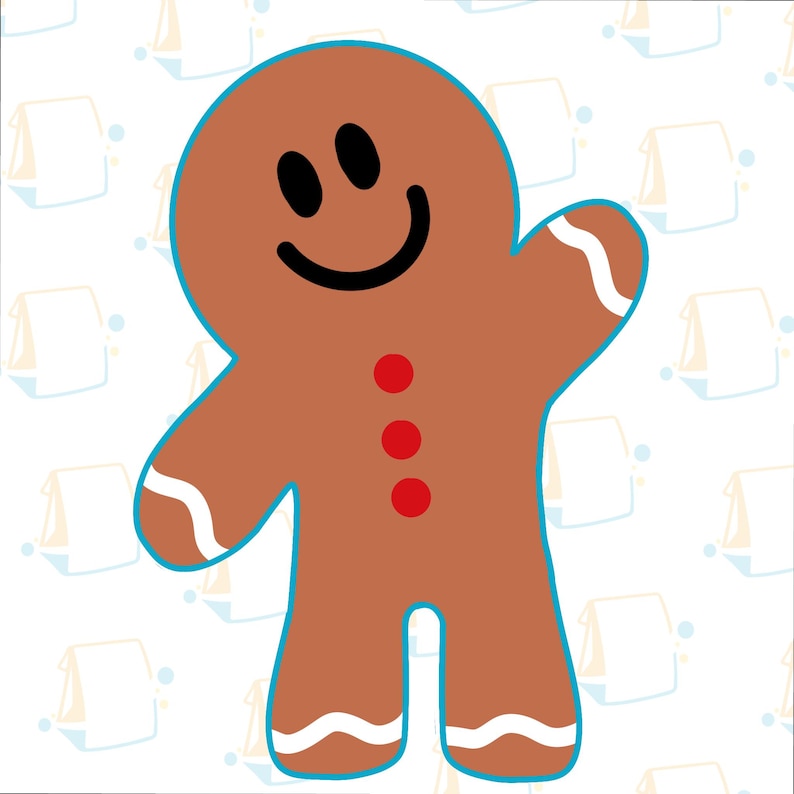 Waving Gingerbread Man Cookie Cutter / Fondant Cutter / Dough Cutter - Etsy