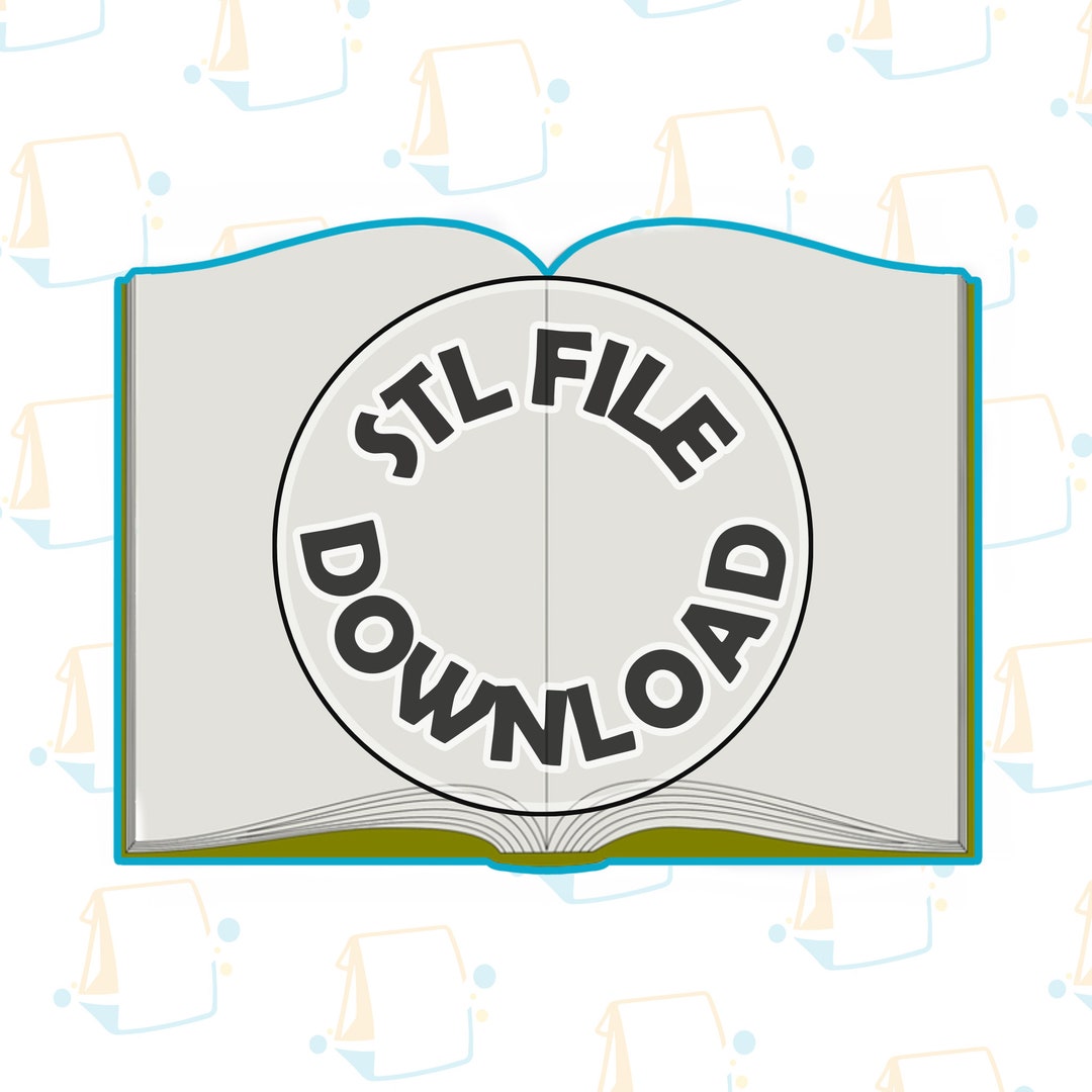 Open Book -digital STL File Download for Cookie Cutter / Fondant Cutter ...