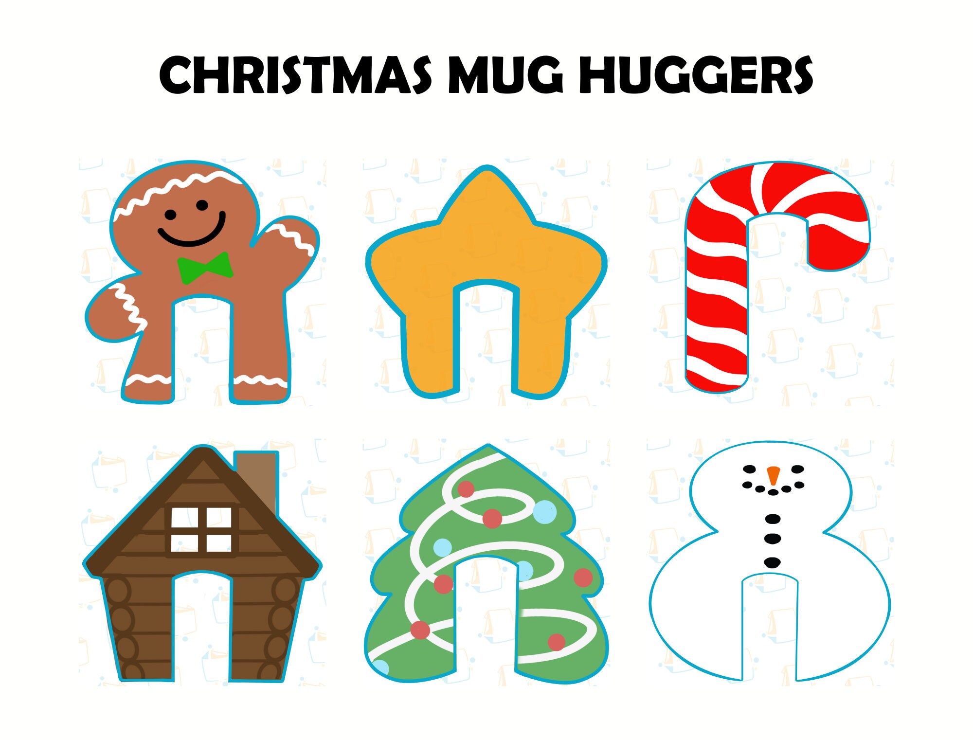 Christmas Mug Huggers - Digital STL File Download for Cookie Cutter ...