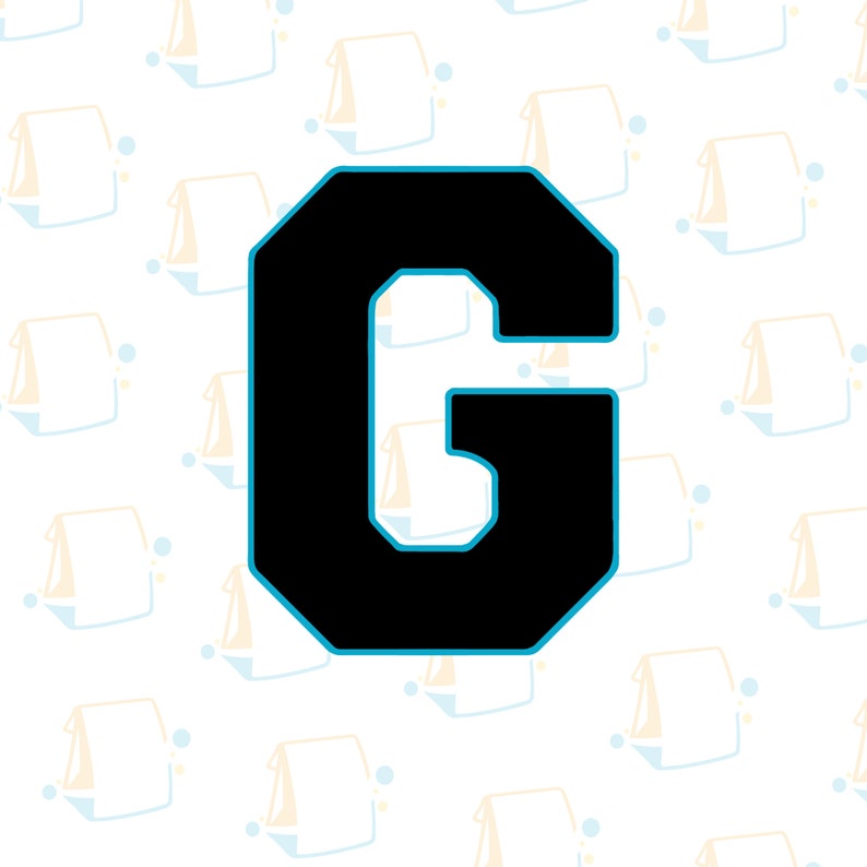Varsity Letter G Digital STL File Download for Cookie Cutter / Fondant ...