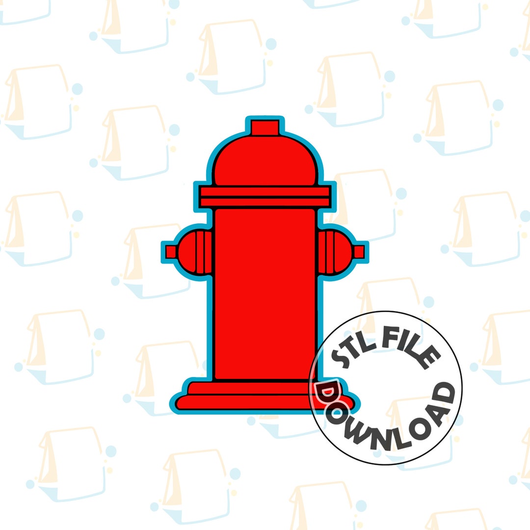 Fire Hydrant - Digital STL File Download for Cookie Cutter / Fondant ...