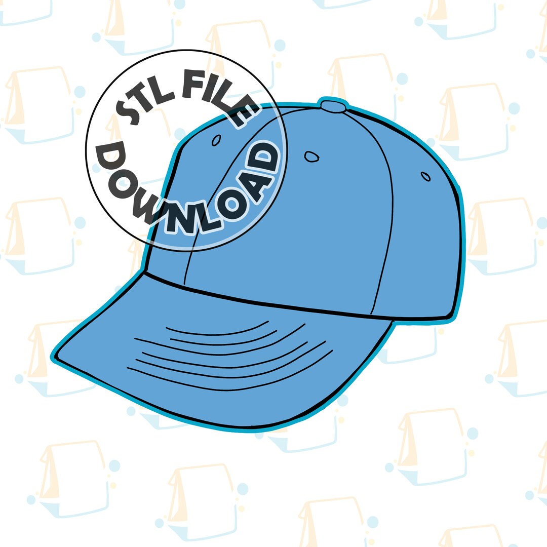 Baseball Cap - Digital STL File Download for Cookie Cutter / Fondant ...