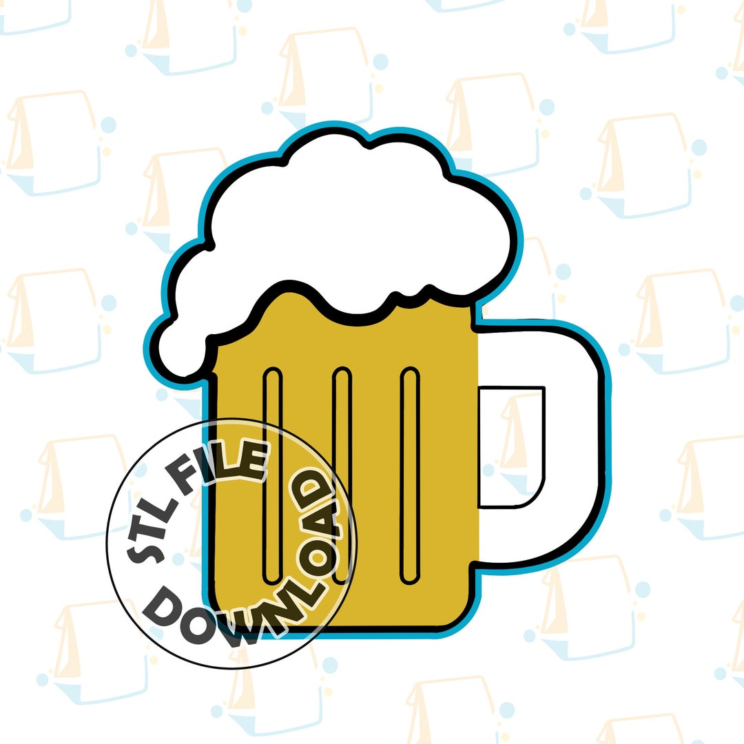 Beer Mug - Digital STL File Download for Cookie Cutter / Fondant Cutter ...