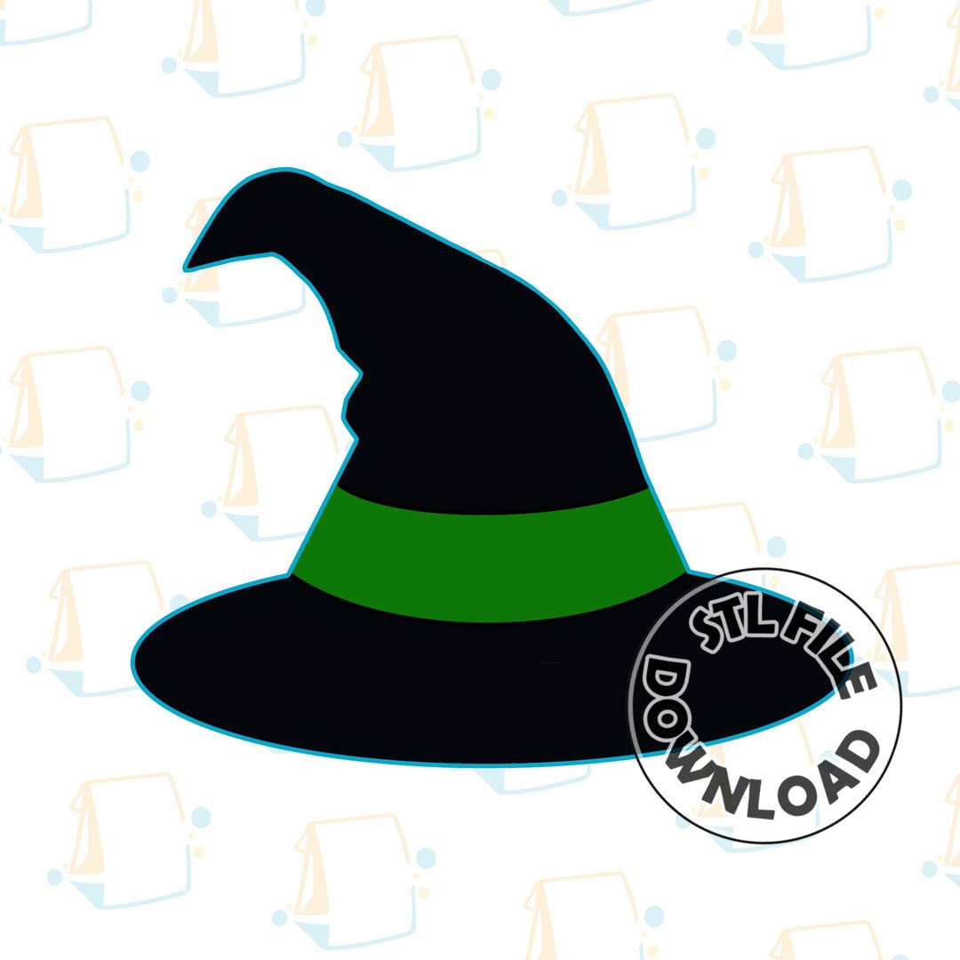 Witches Hat / Halloween - Digital STL File Download for Cookie Cutter ...