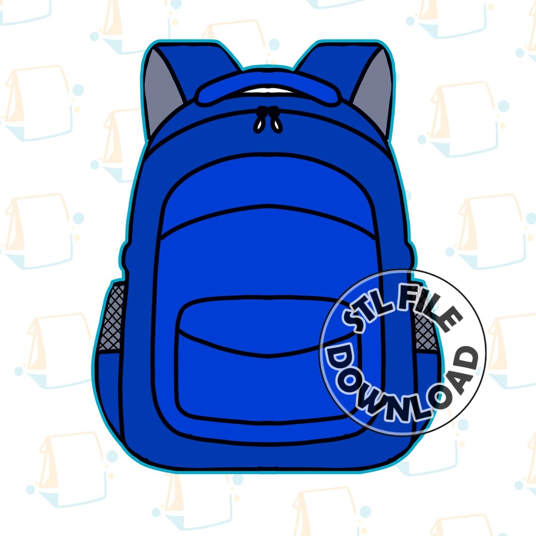 Backpack -digital STL File Download for Cookie Cutter / Fondant Cutter ...