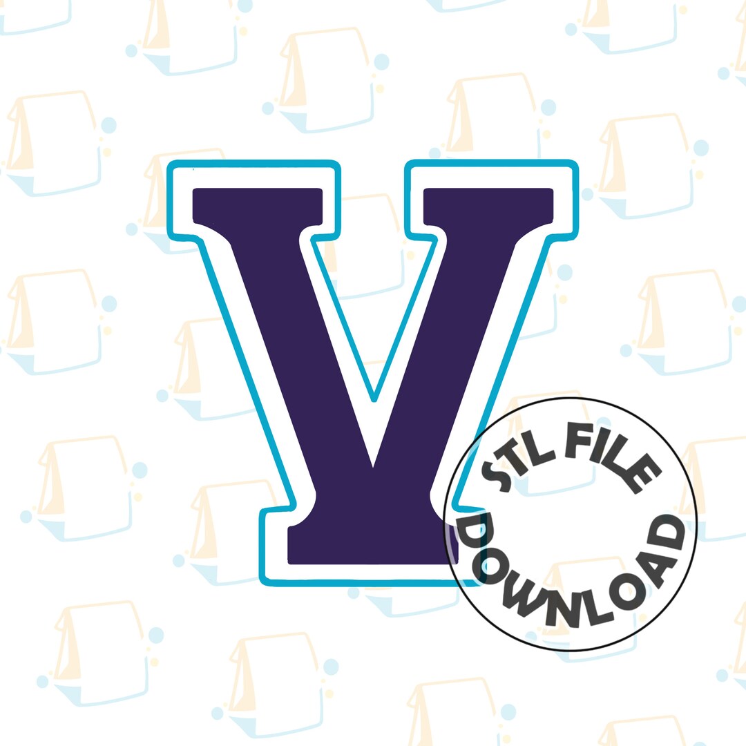 Varsity Letter - V - Digital STL File Download for Cookie Cutter ...