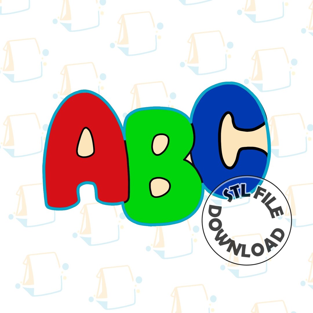 ABC / Back to School / Alphabet - Digital STL File Download for Cookie ...