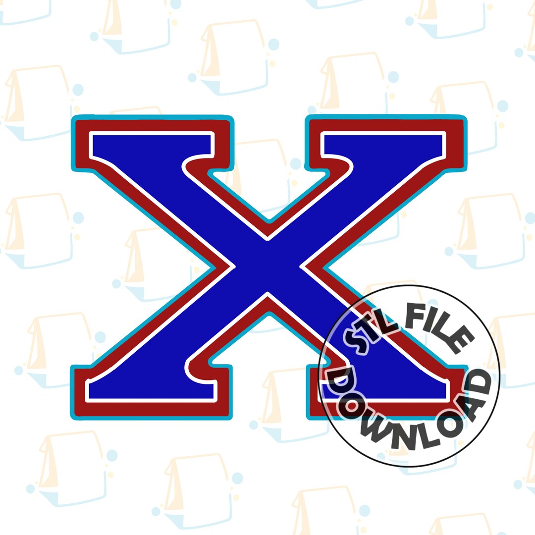 Varsity Letter - X - Digital STL File Download for Cookie Cutter ...