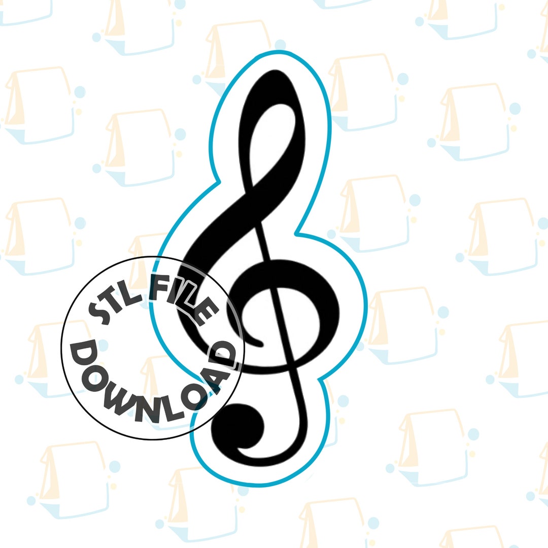 Treble Clef - Digital STL File Download for Cookie Cutter / Fondant ...