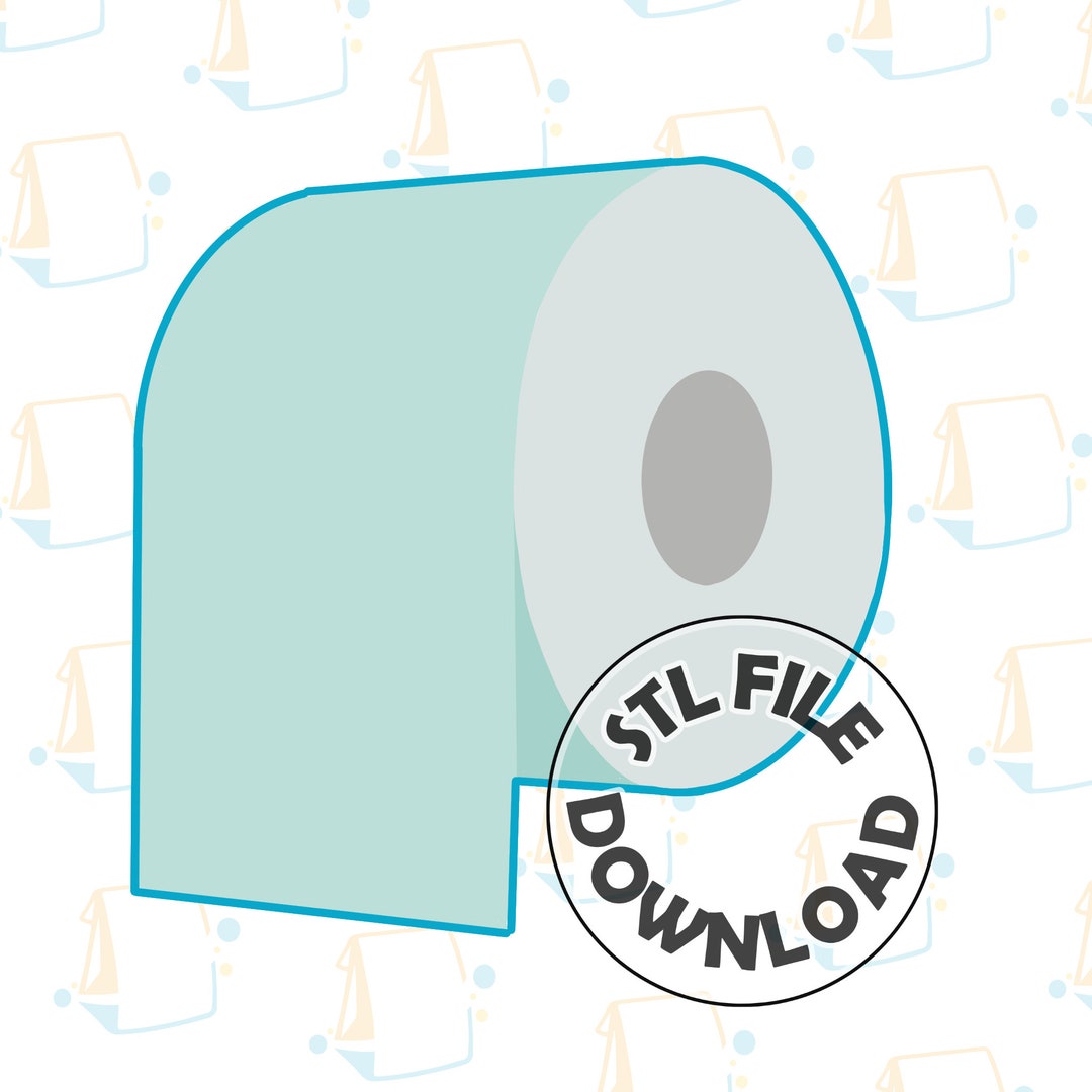 Toilet Paper - Digital STL File Download for Cookie Cutter / Fondant ...