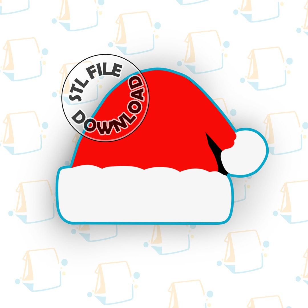 Santa Hat - Digital STL File Download for Cookie Cutter / Fondant ...