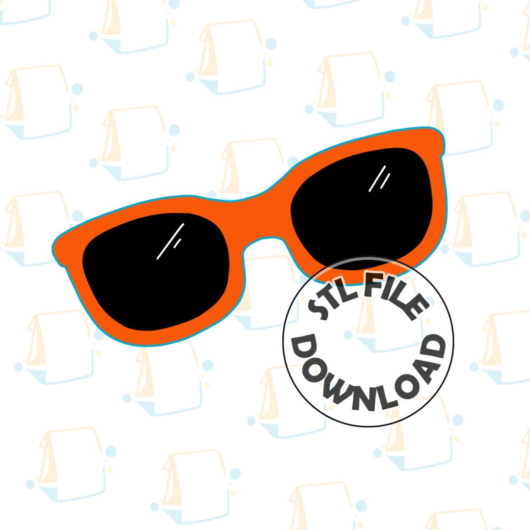 Sunglasses - Digital STL File Download for Cookie Cutter / Fondant ...