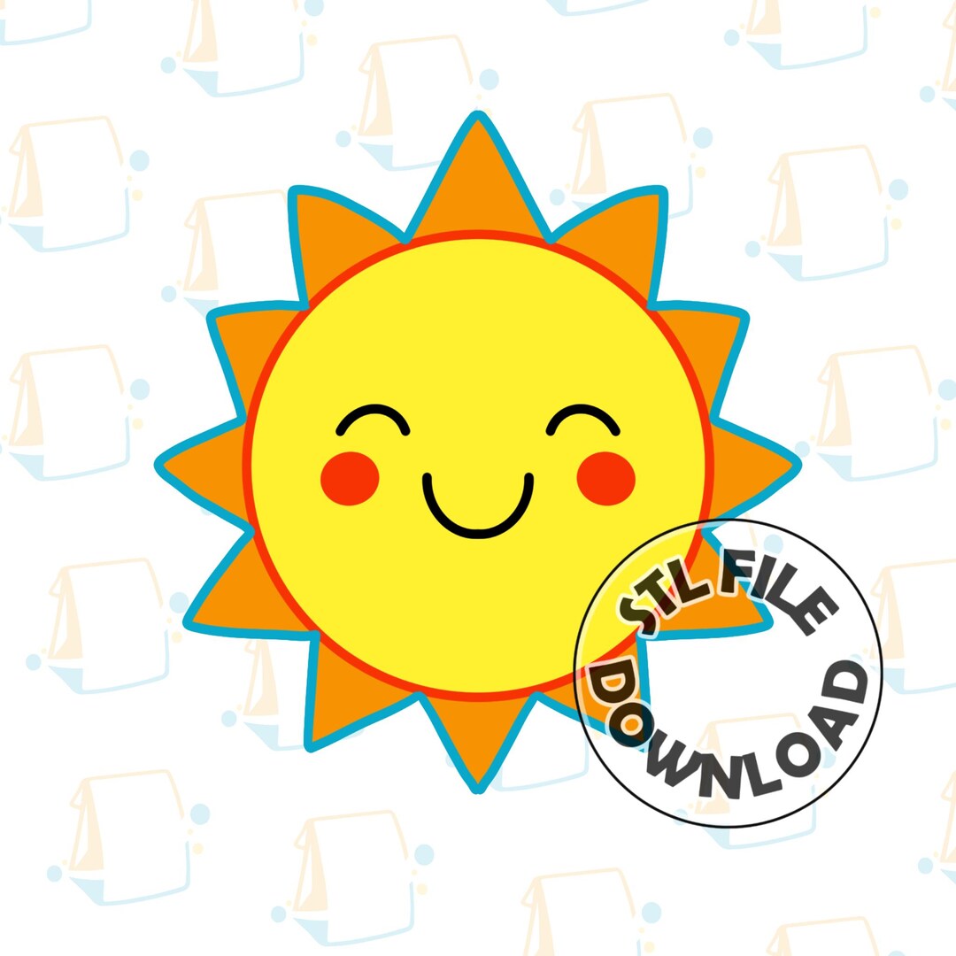 Sun - Digital STL File Download for Cookie Cutter / Fondant Cutter ...