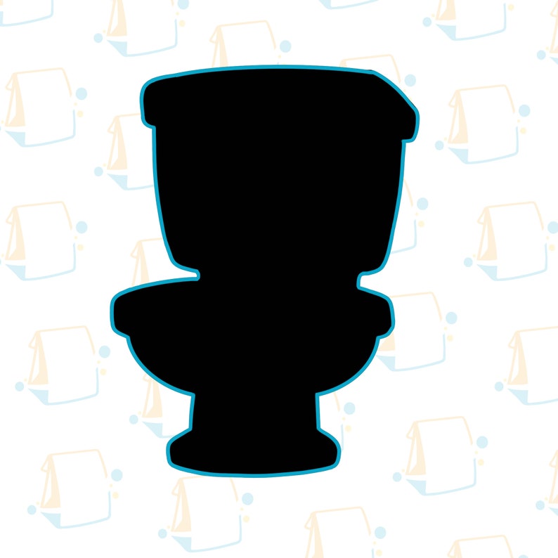 Toilet - Digital STL File Download for Cookie Cutter / Fondant Cutter ...
