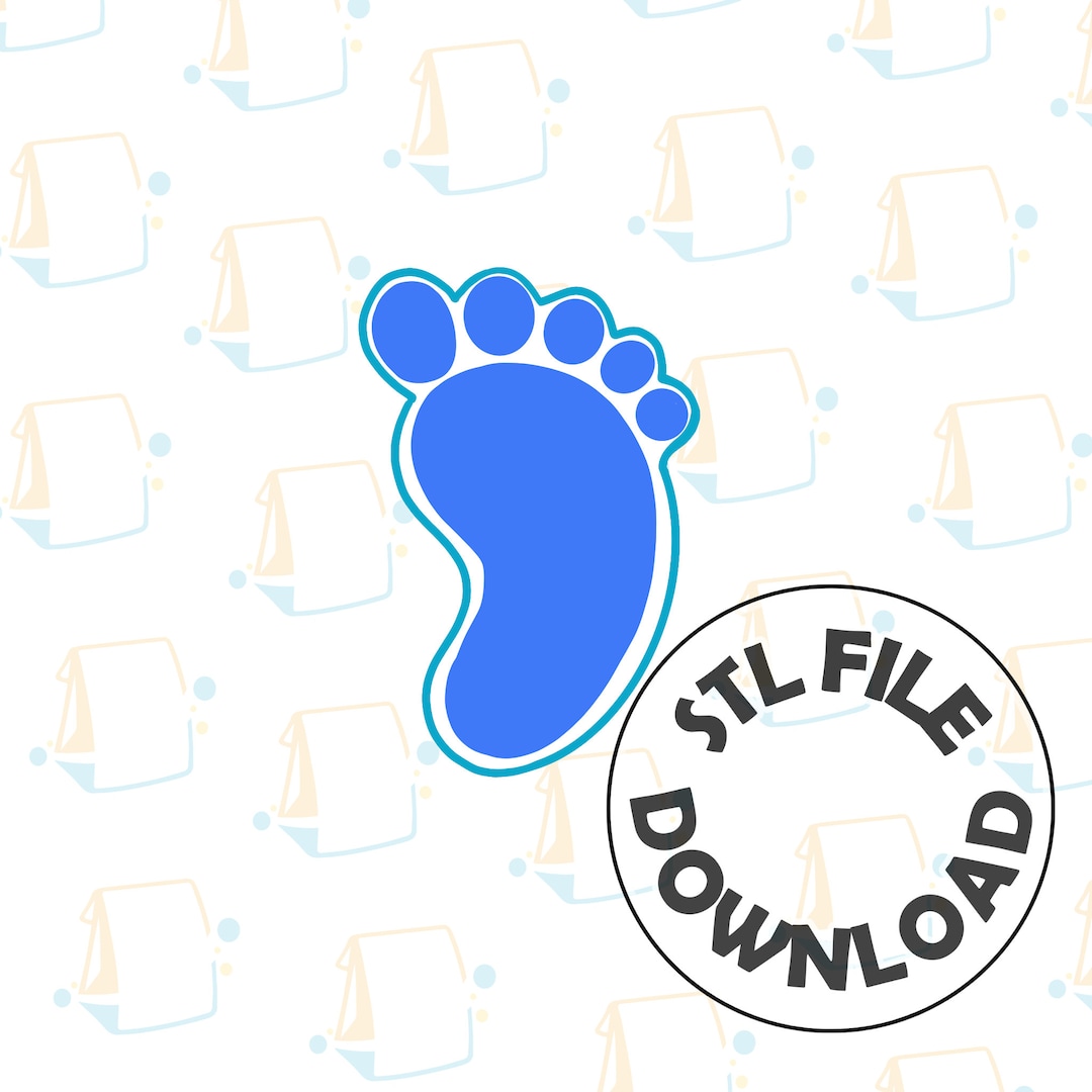 Footprint / Baby Shower / Gender Reveal- Digital STL File Download for ...