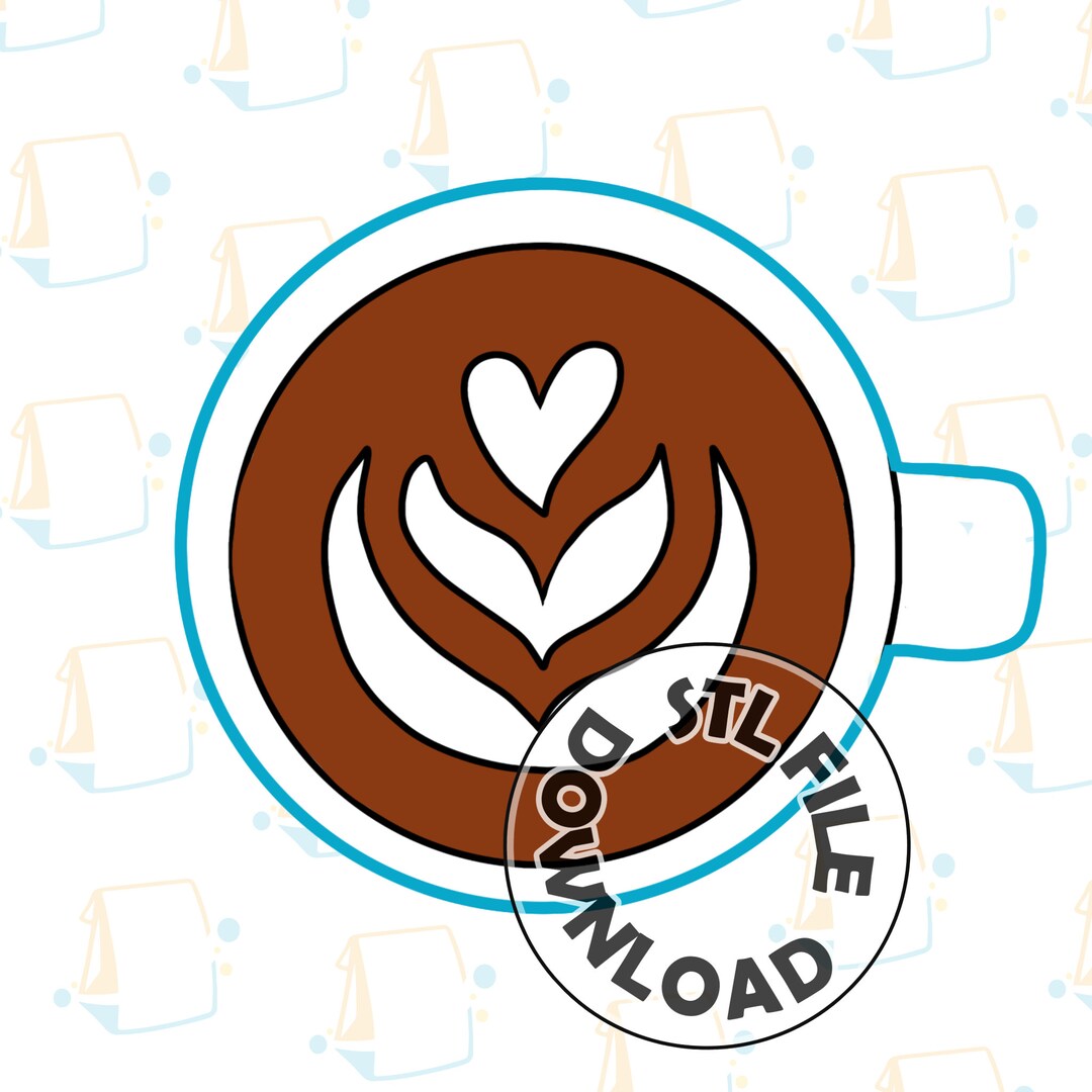 Hot Chocolate - Digital STL File Download for Cookie Cutter / Fondant ...