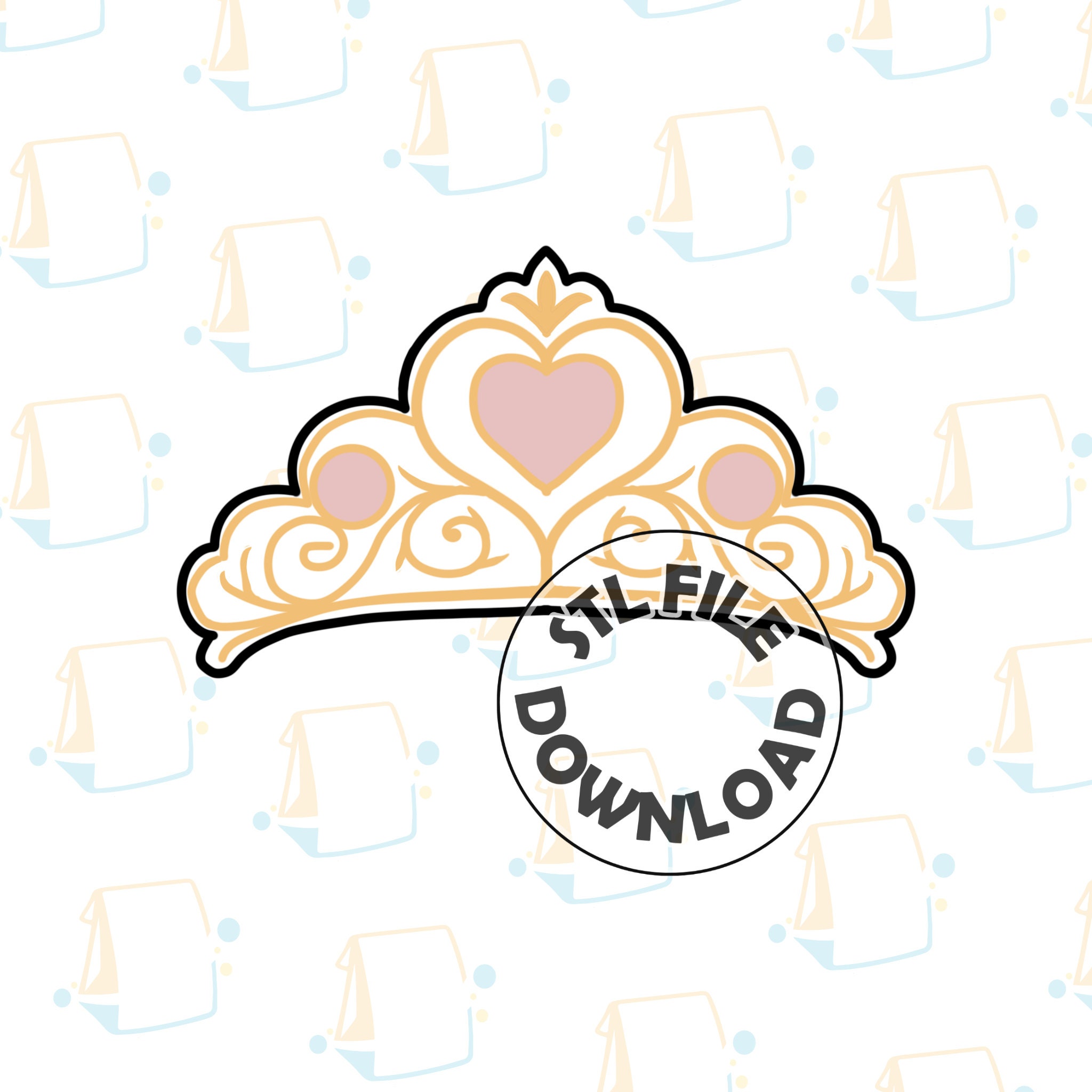 Tiara / Crown / Queen / Princess Digital STL File Download for Cookie ...
