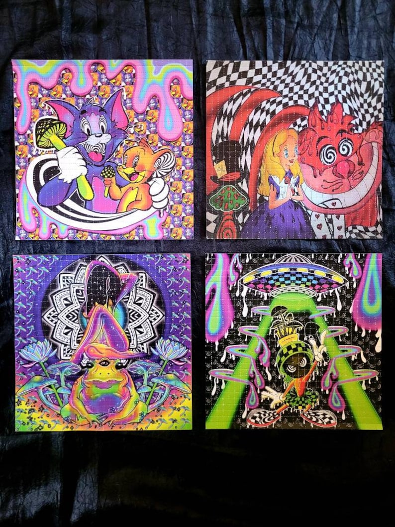 Alice in Wonderland Blotter Art by Tripsy Lou | Etsy