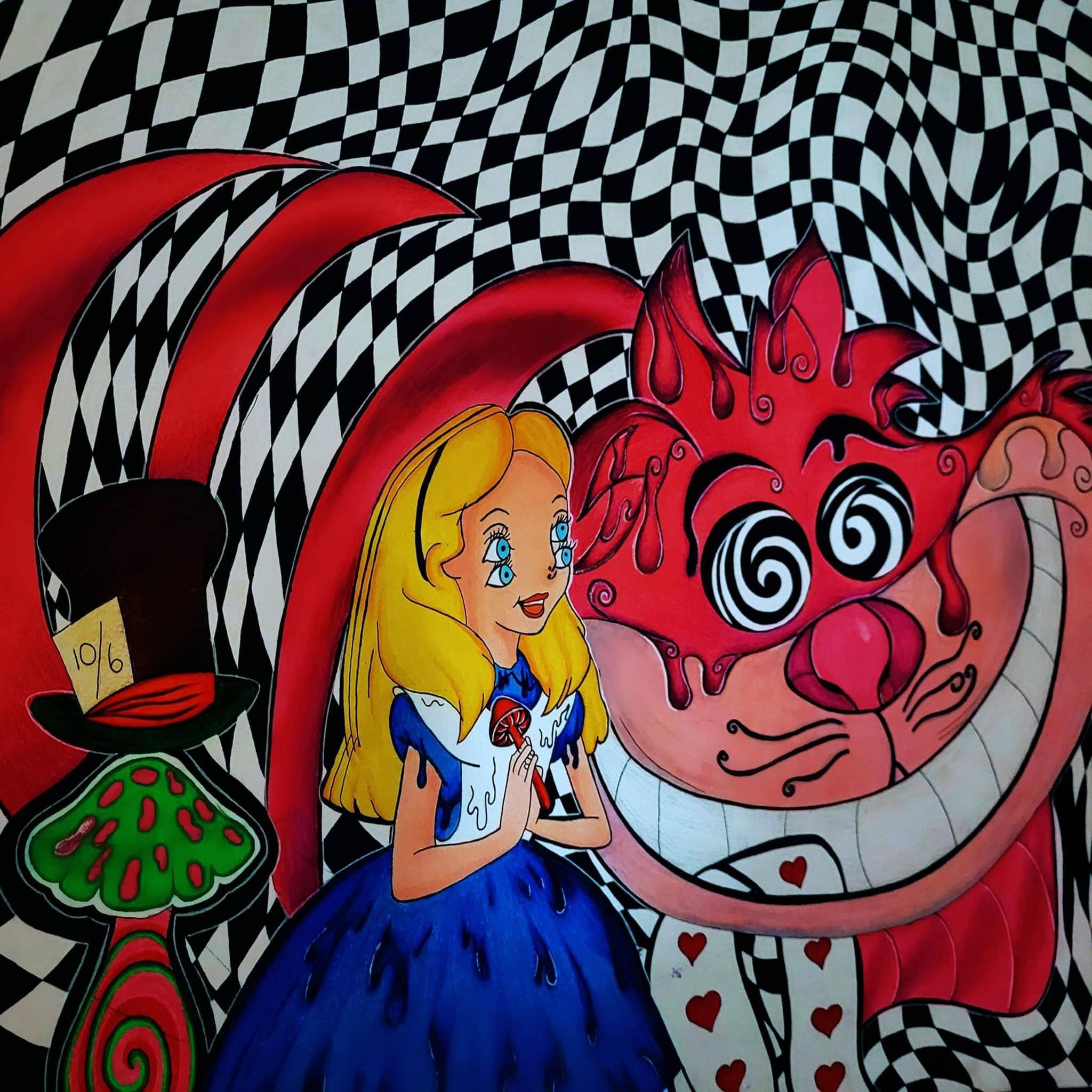 Trippy Alice In Wonderland Art