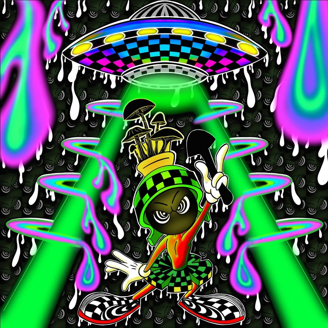 Marvin Blotter Art by Tripsy Lou - Etsy