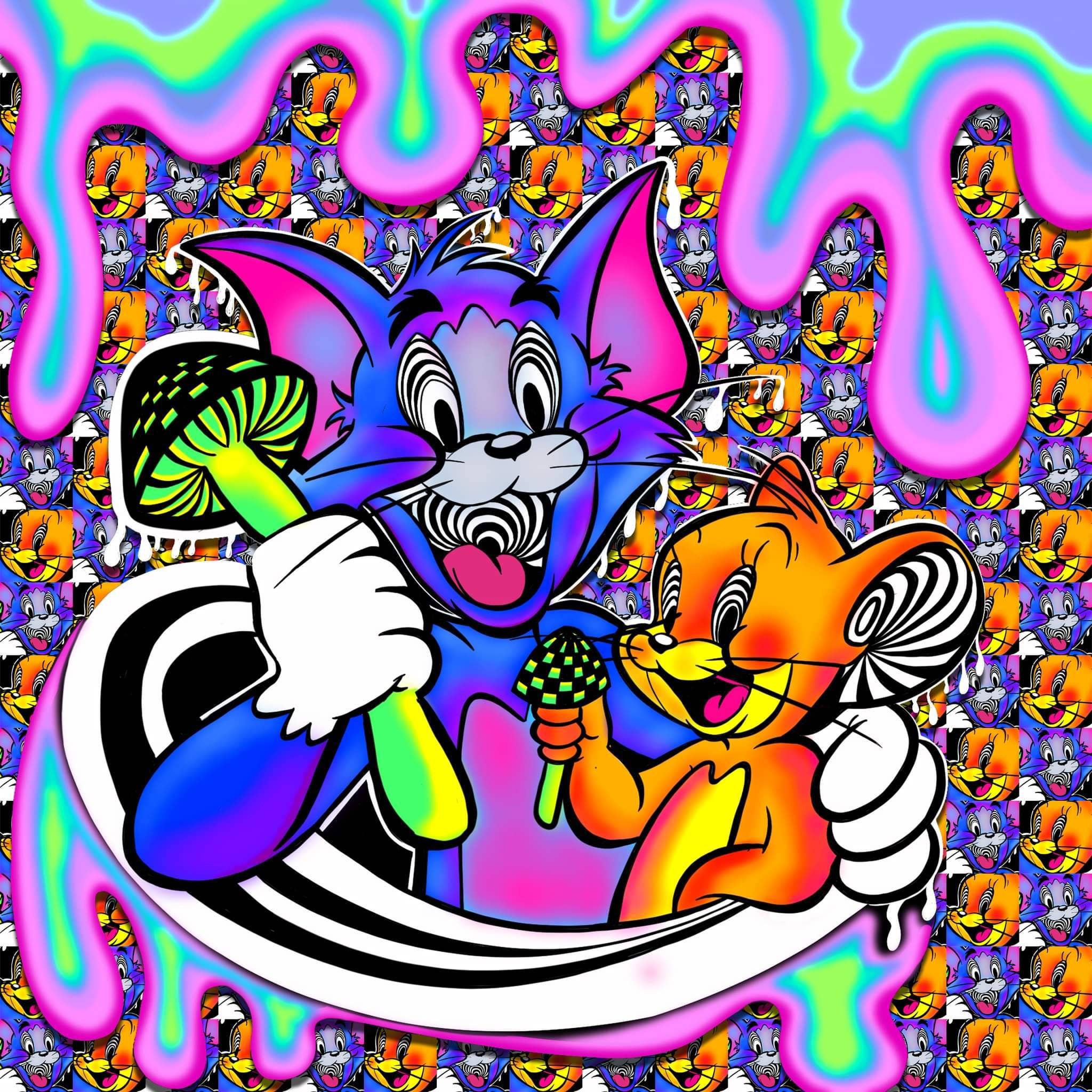Tom and Jerry Blotter Art by Tripsy Lou - Etsy