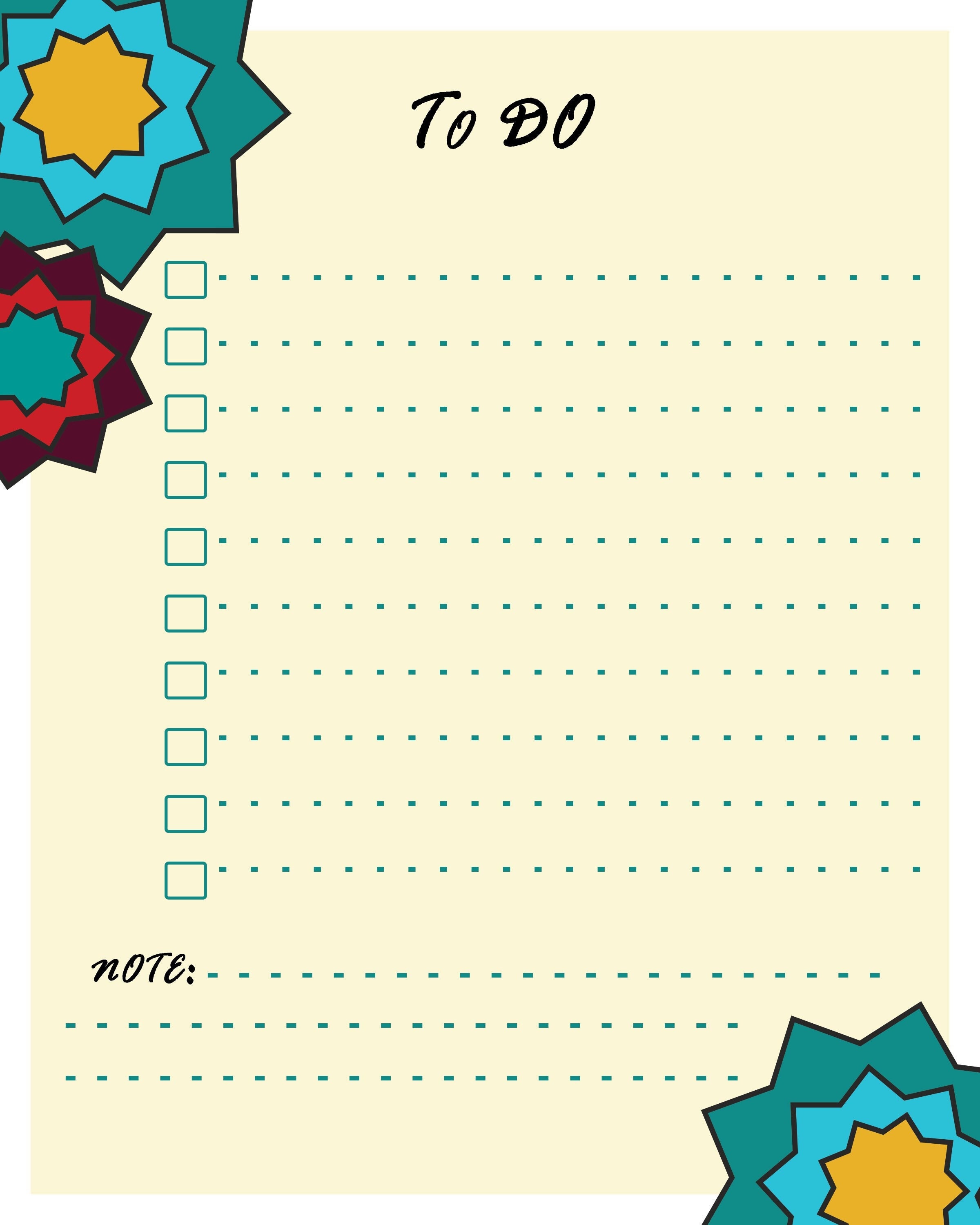 Printable to Do List to Organize Your Daily Life & Work Clothes Notes ...
