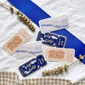 Admit One Ticket Sticker // Fantasy Retro Ticket Sticker, Die Cut Matte ...