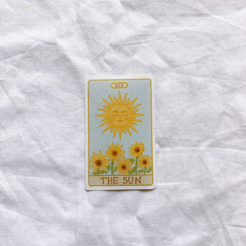Tarot Card the Sun Die Cut Sticker // Tarot Card Sticker for Journaling ...