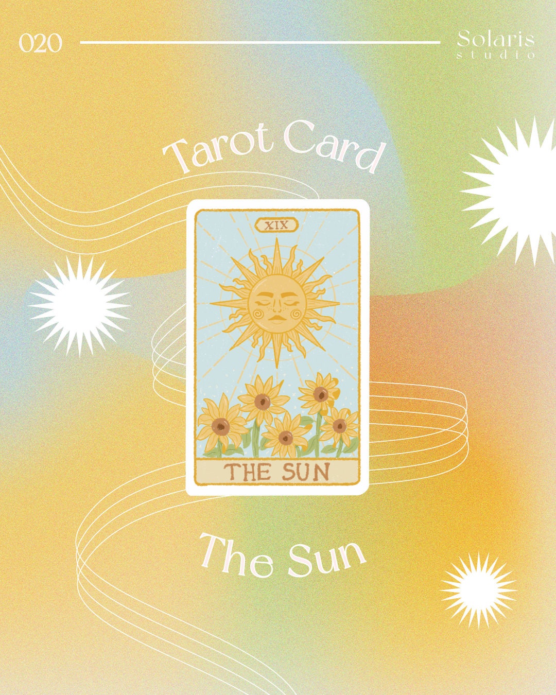 Tarot Card the Sun Die Cut Sticker // Tarot Card Sticker for Journaling ...