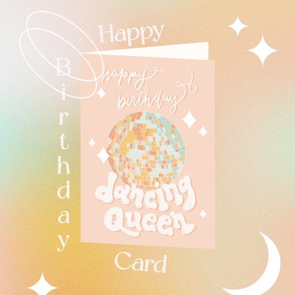 Dancing Queen Birthday Card - Etsy