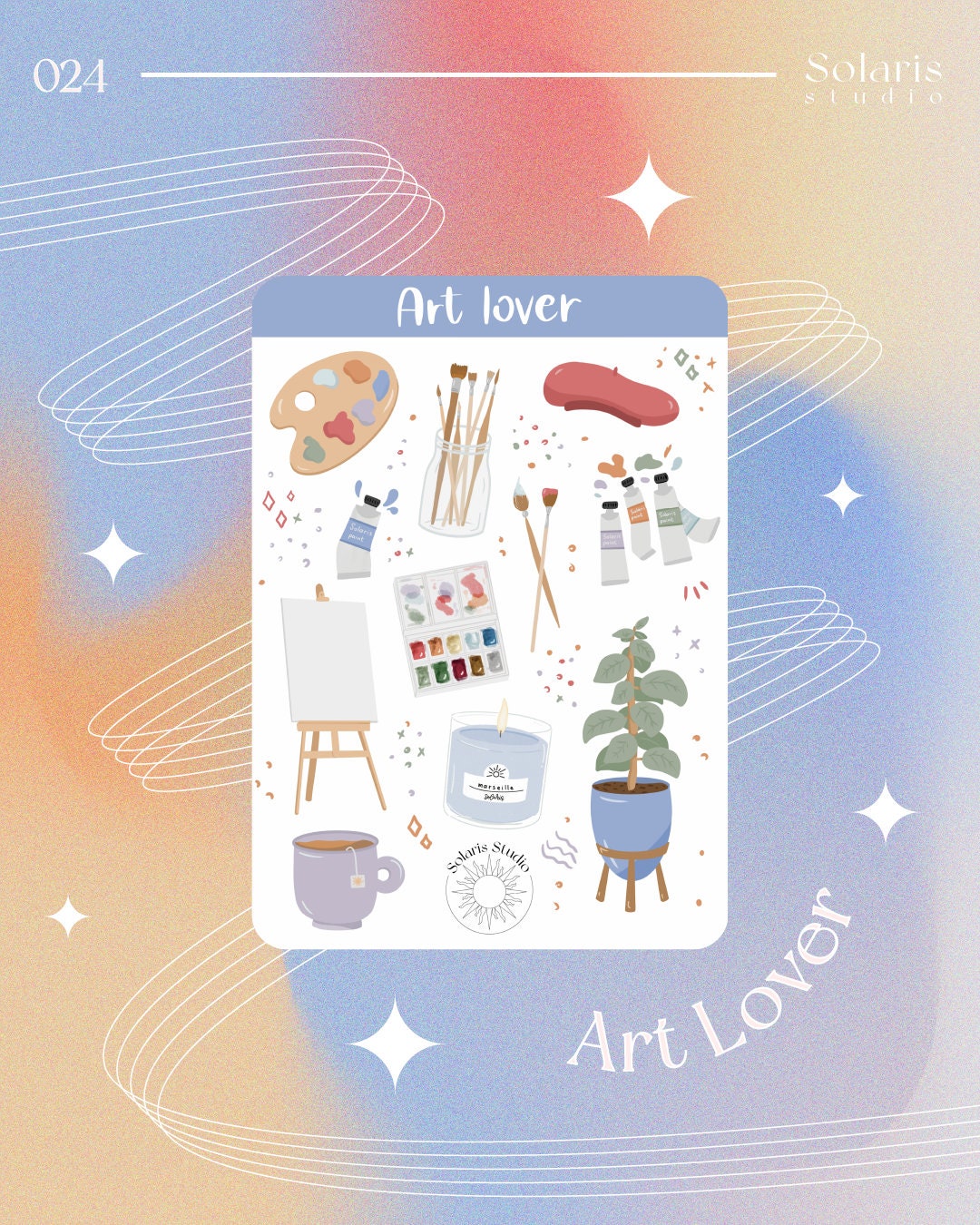 Art Lover Sticker Sheet // Bujo Creative Stickers, Planner and ...