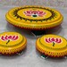 Beautiful Set of 3 : 8 Inch Round Kolam Chowki With Two 4 Inch Small ...