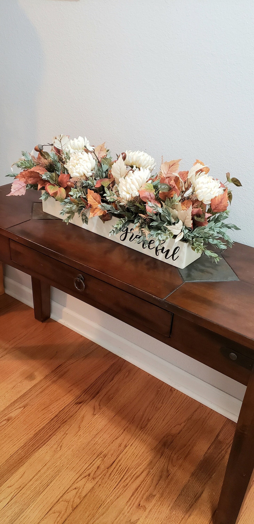 Table Arrangement for Thanksgiving, Large Fall Centerpiece, Autumn ...