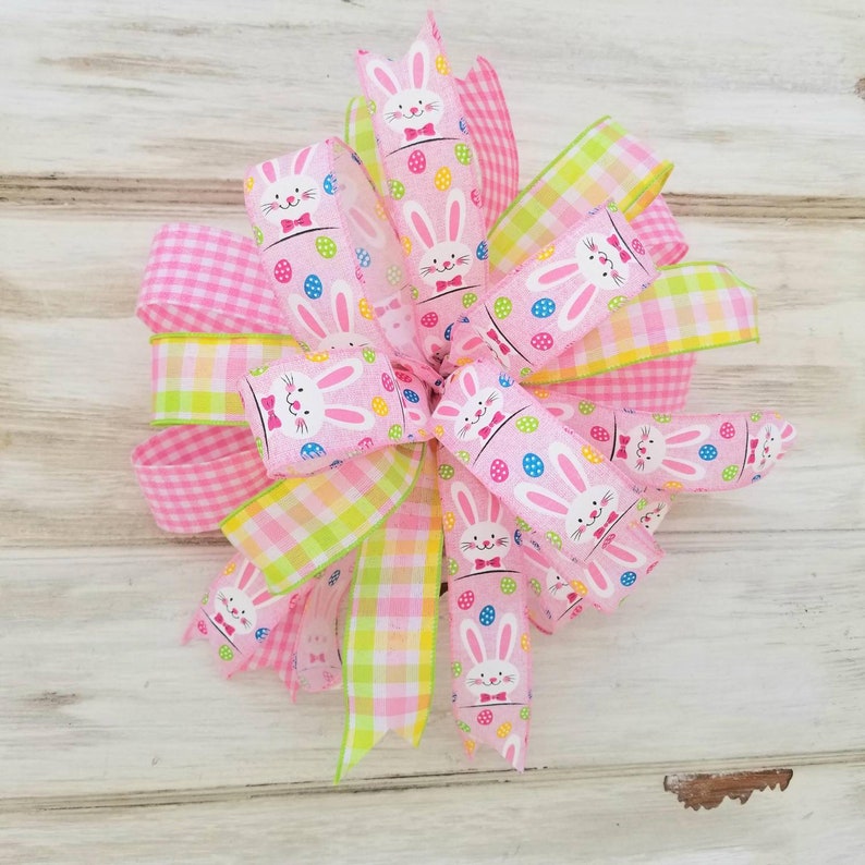 Easter Bow, Easter Wreath Bow, Easter Bunny Bow, Easter Basket Bow ...