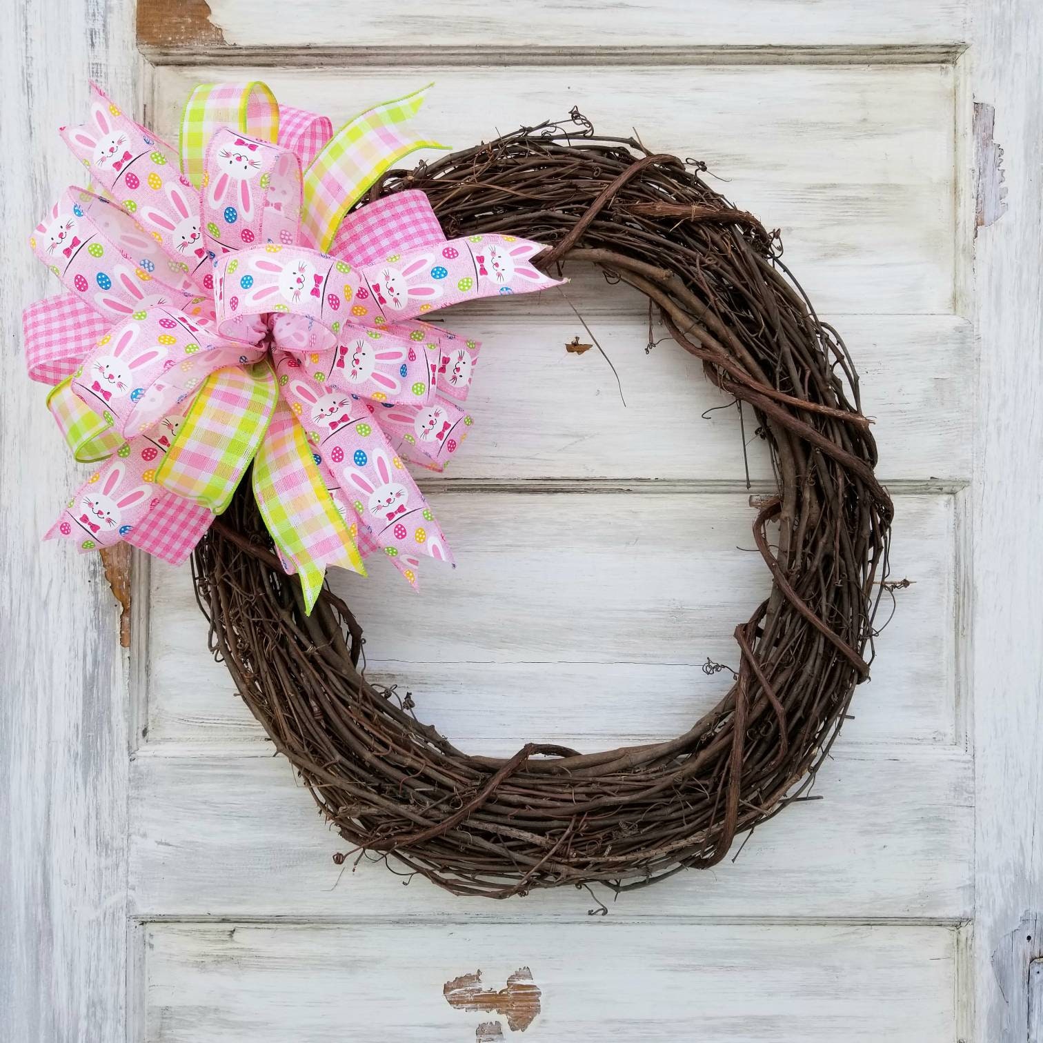 Easter Bow, Easter Wreath Bow, Easter Bunny Bow, Easter Basket Bow ...