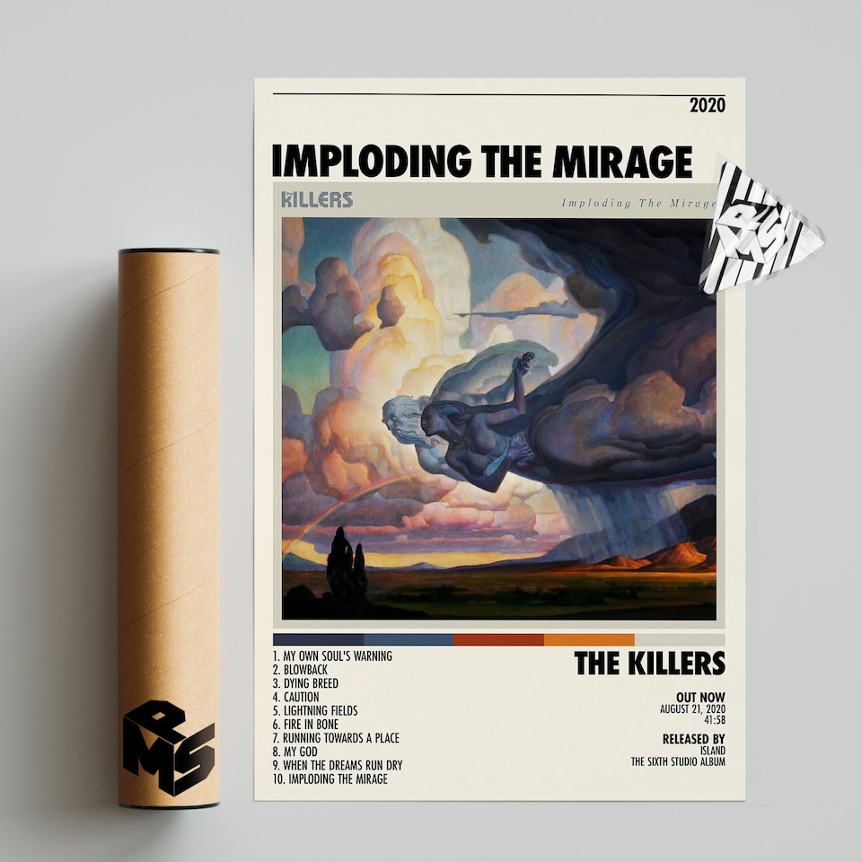 The Killers Poster | Imploding the Mirage Poster | The Killers Tracklist | Album Cover Poster ...