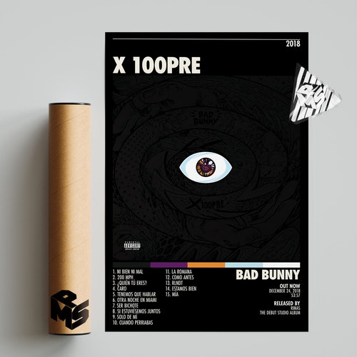 Album Cover poster X100PRE Album Cover Posters Bad Bunny poster Music ...