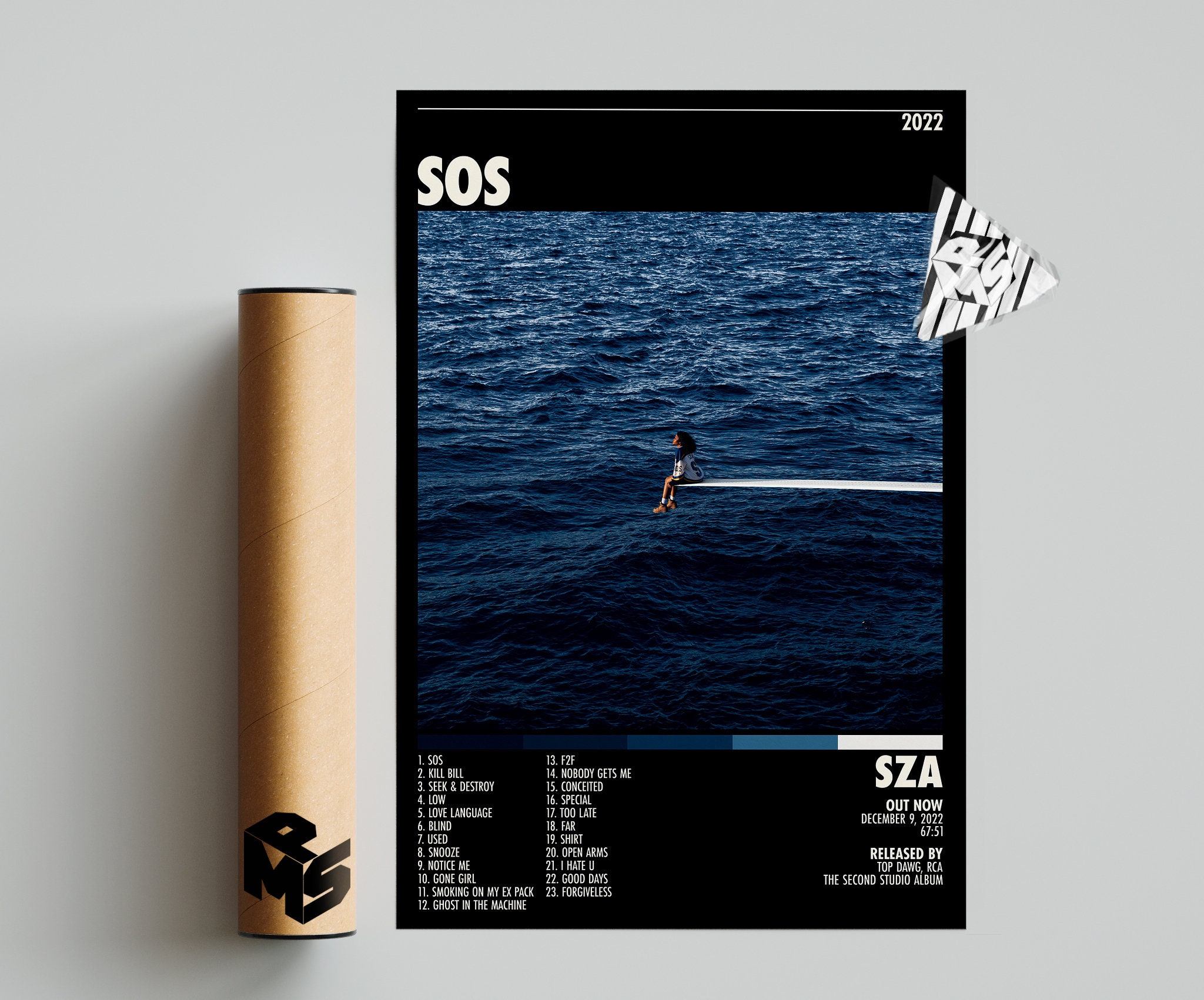 SZA Poster | Sza SOS Poster | SZA Tracklist | Album Cover Poster sold ...