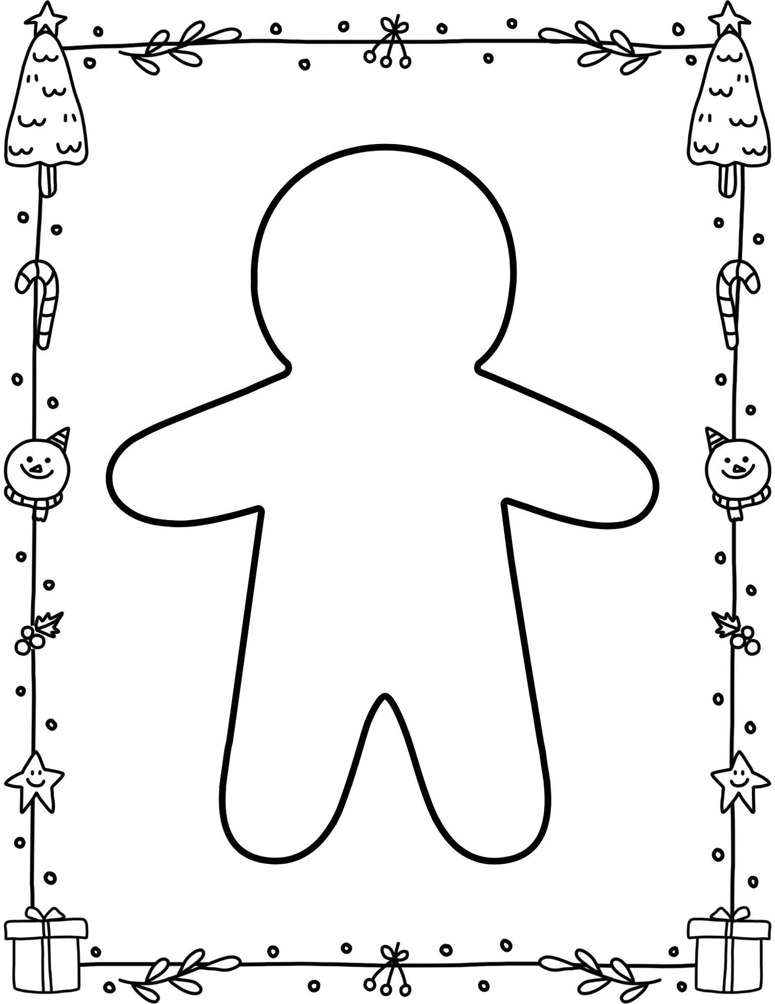 Gingerbread Christmas Coloring Pages Collection, 60 Holiday Collection ...