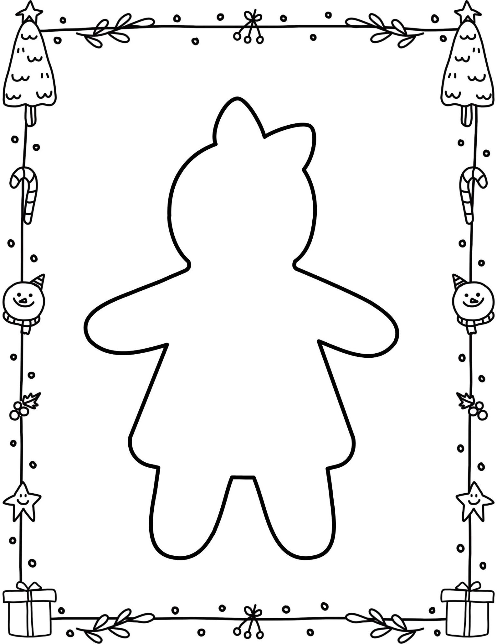 Gingerbread Christmas Coloring Pages Collection, 60 Holiday Collection ...