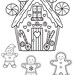 Gingerbread Christmas Coloring Pages Collection, 60 Holiday Collection ...