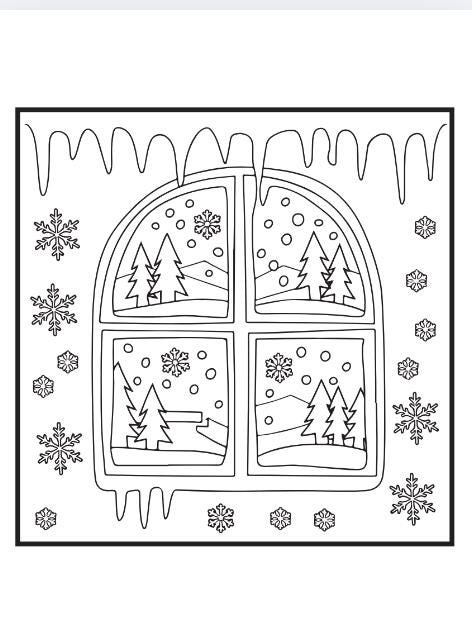 Winter Coloring Pages, Printable Pdf and Png Download, Christmas ...