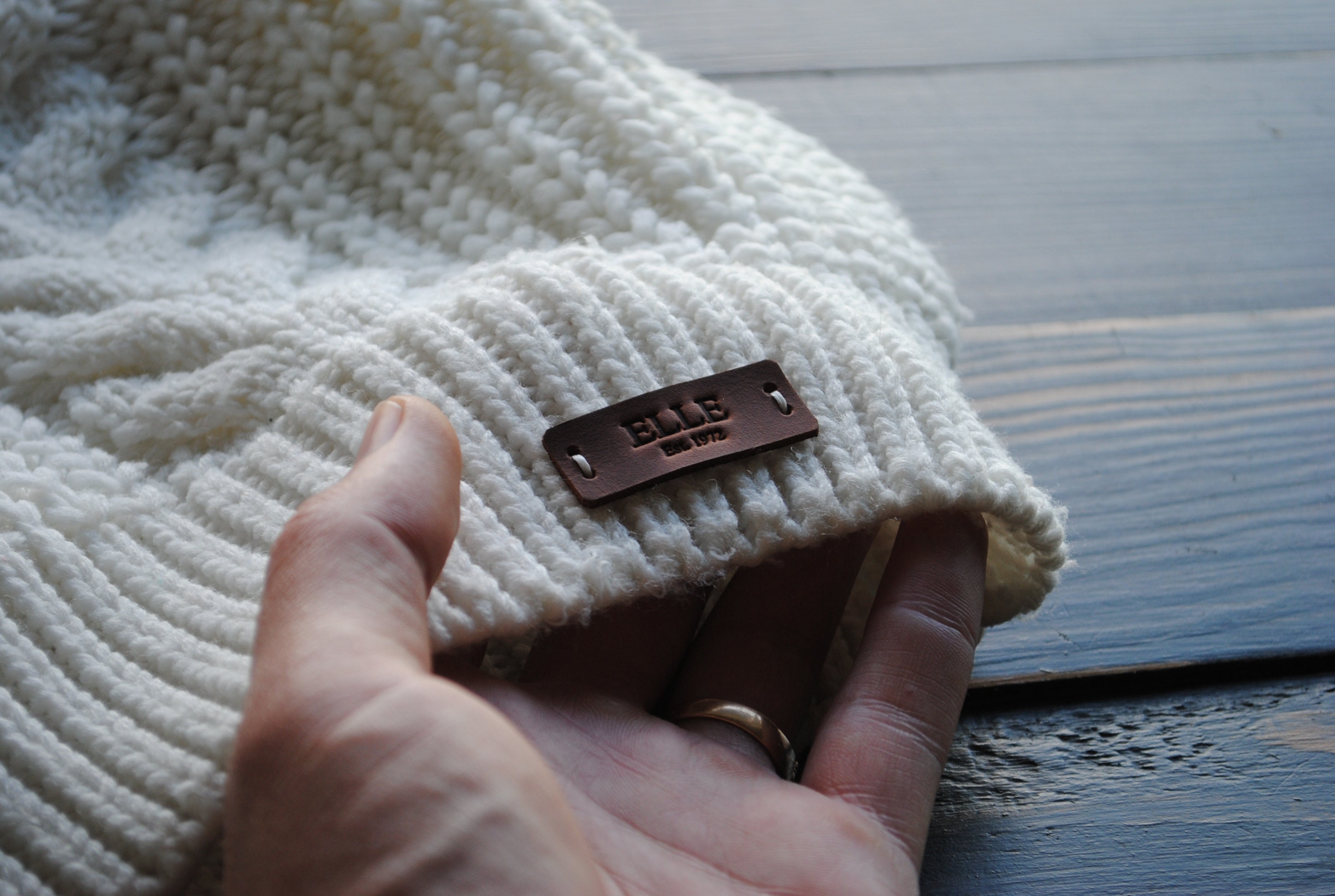 Personalized Leather Labels, Leather Tags , Custom Labels, Knitting ...