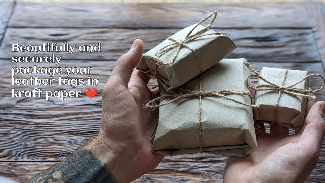Personalized Leather Labels, Leather Tags , Custom Labels, Knitting ...