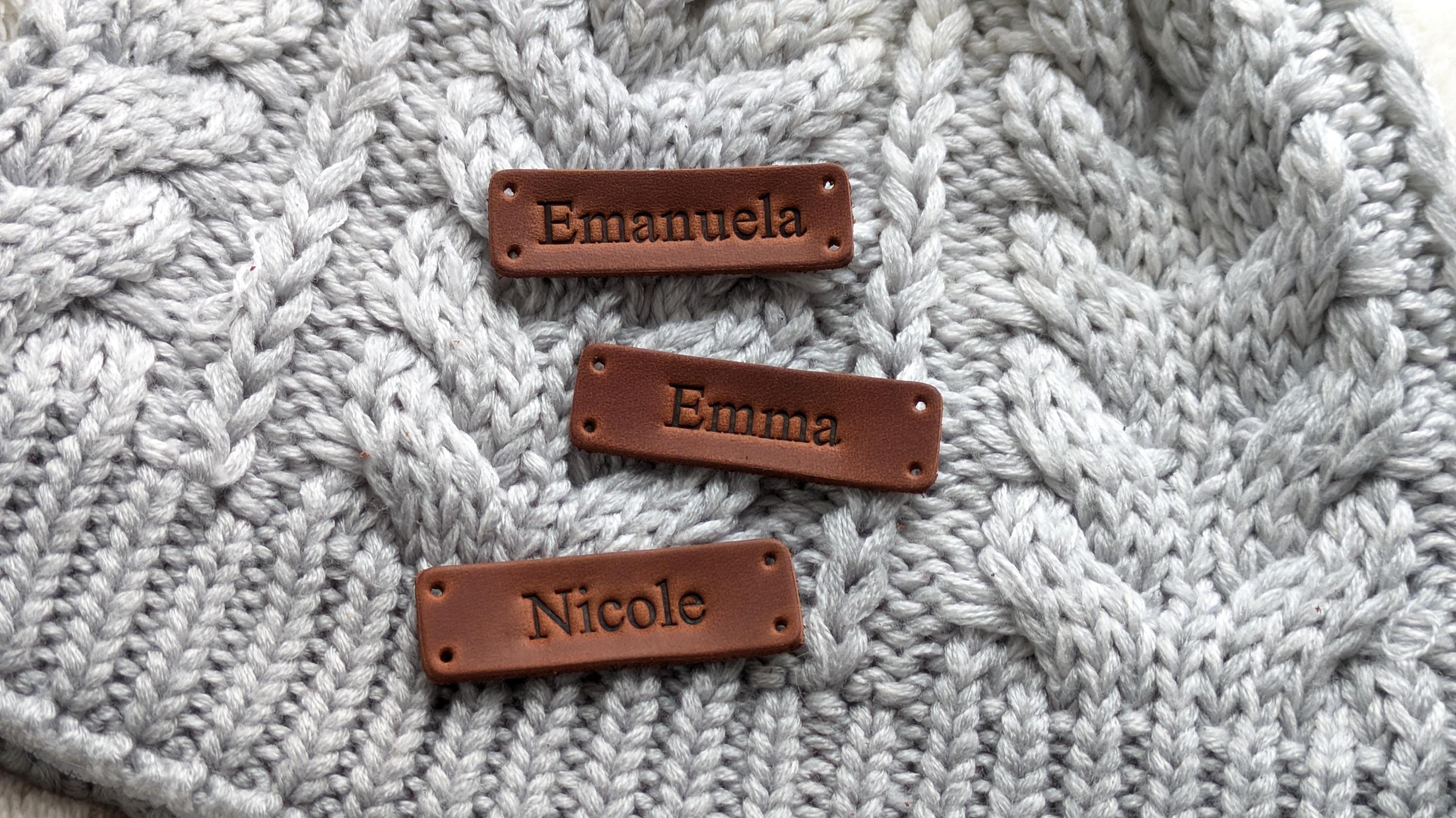 Personalized Leather Name Label. Personalized Leather Patch. Custom ...