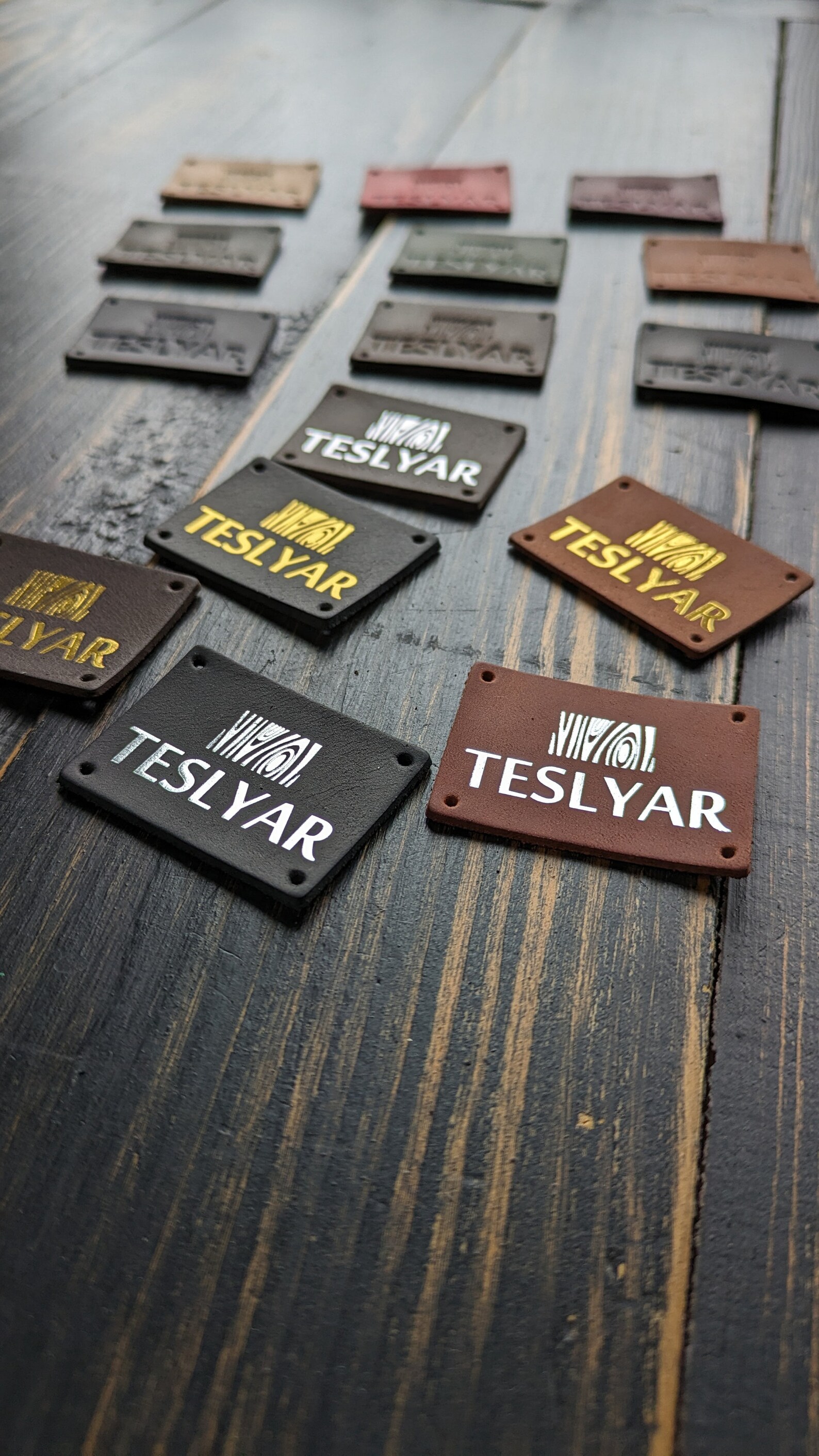 Personalized Leather Labels, Leather Tags , Custom Labels, Knitting ...