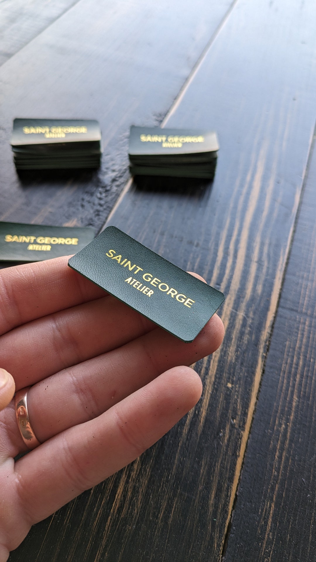 Personalized Leather Labels. Leather Tags. Custom Labels. Knitting ...