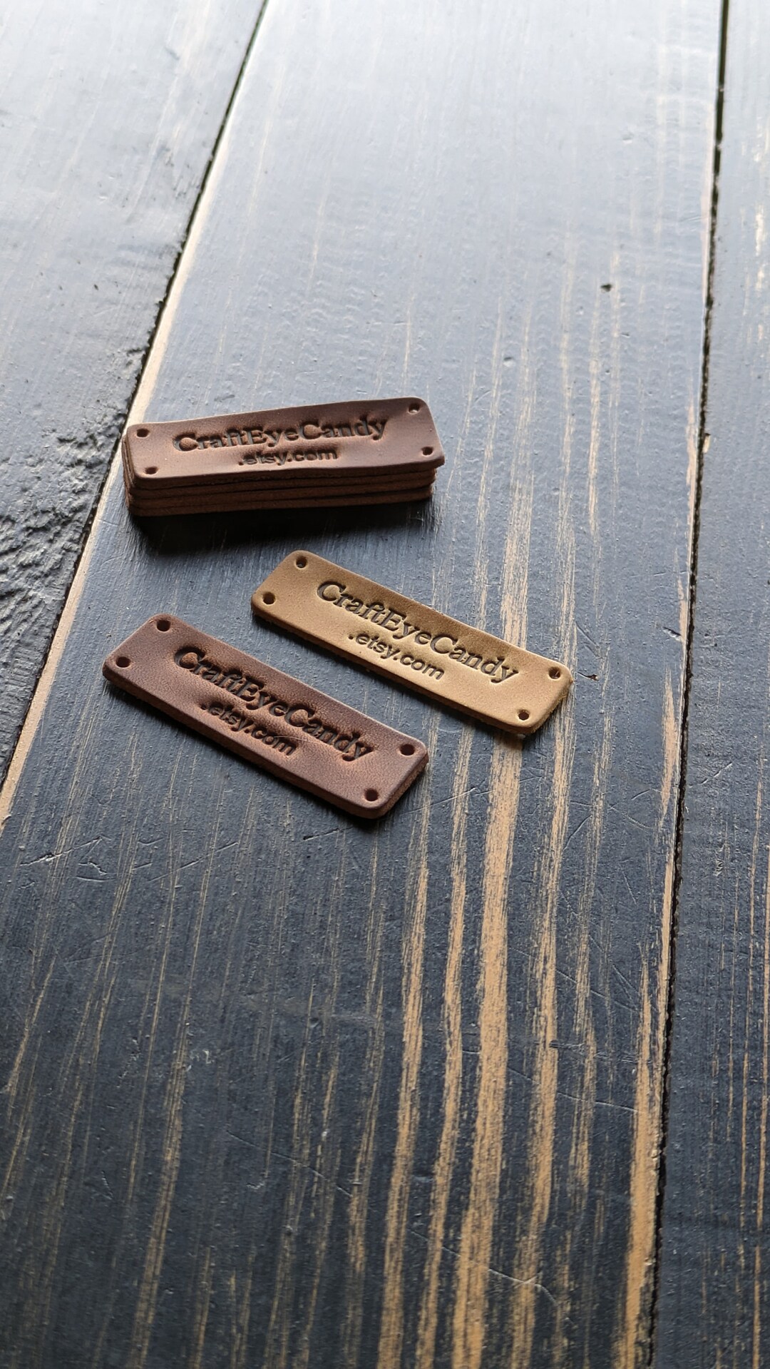 Personalized Leather Labels, Leather Tags , Custom Labels, Knitting ...